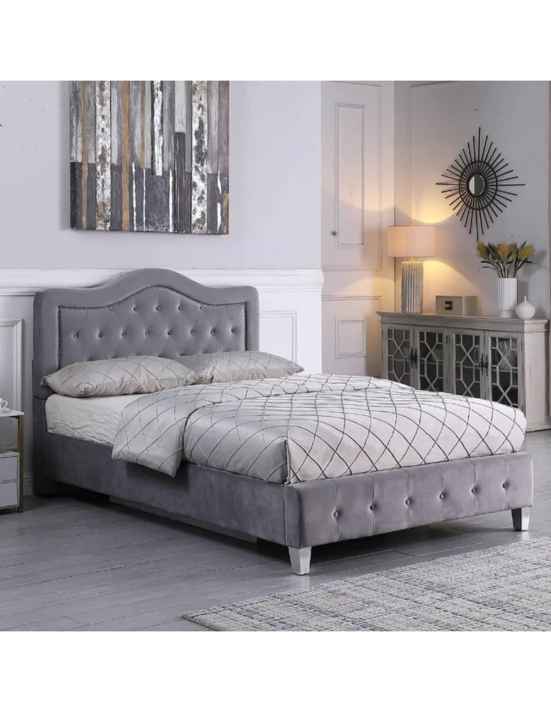 Rose 4FT6 Bedframe Grey