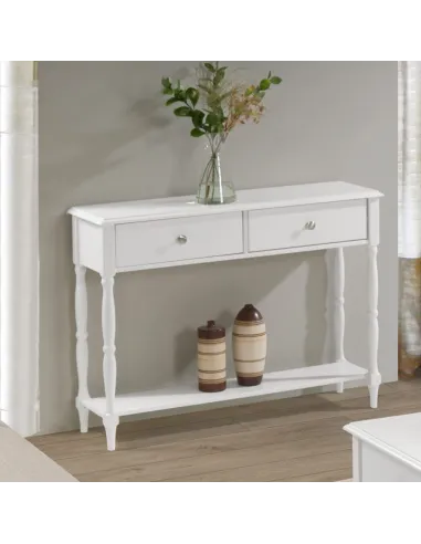 Stratford 2 Drawer Console Table - White
