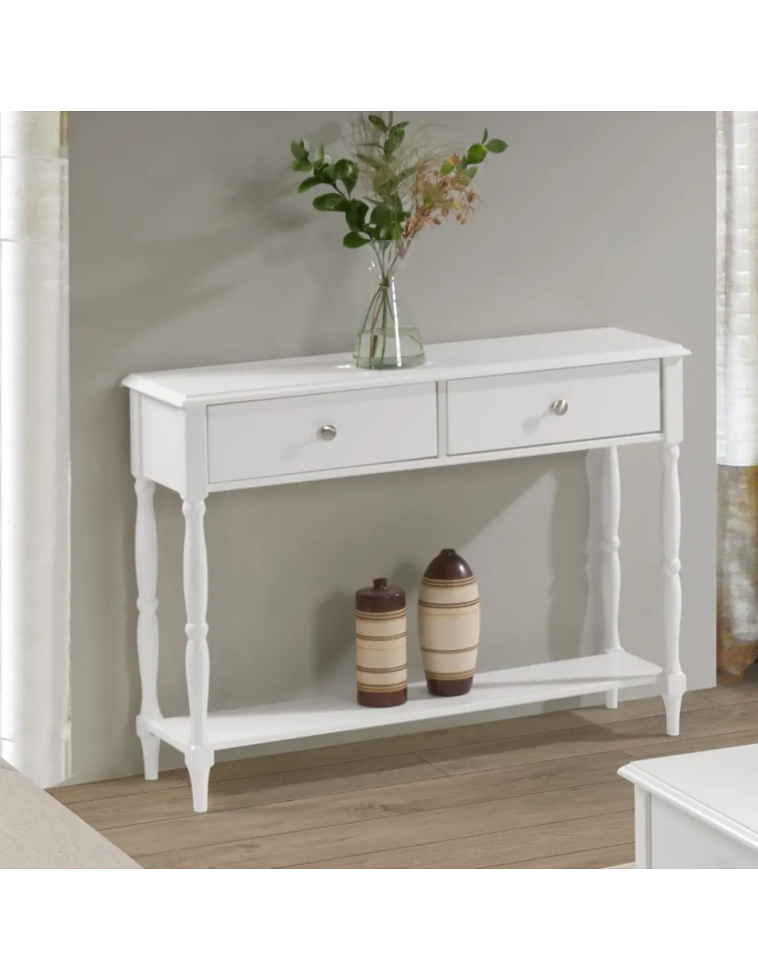 Stratford 2 Drawer Console Table - White