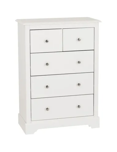 Stratford 3+2 Drawer Chest - White